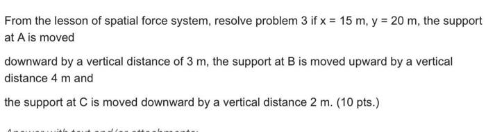 Solved From the lesson of spatial force system, resolve | Chegg.com
