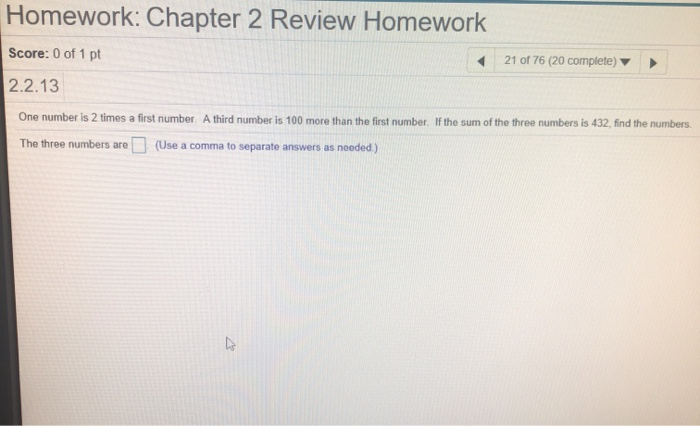 Solved Homework: Chapter 2 Review Homework Score: 0 of 1 pt | Chegg.com