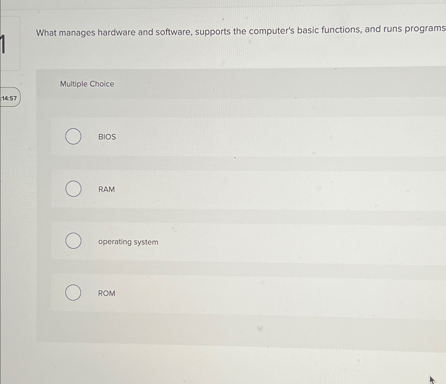 Solved What manages hardware and software, supports the | Chegg.com