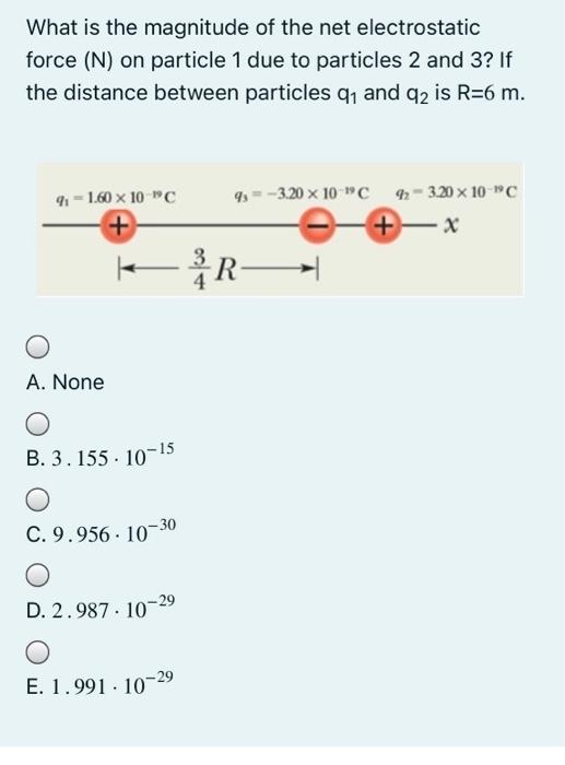 Solved What is the magnitude of the net electrostatic force | Chegg.com