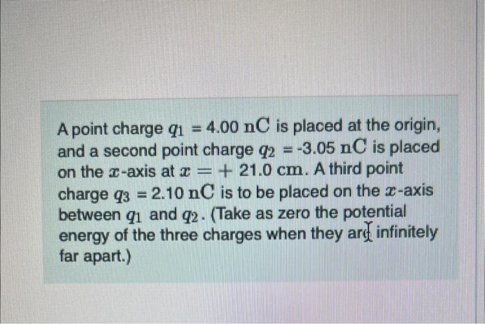 Solved A point charge q1=4.00nC is placed at the origin, and | Chegg.com