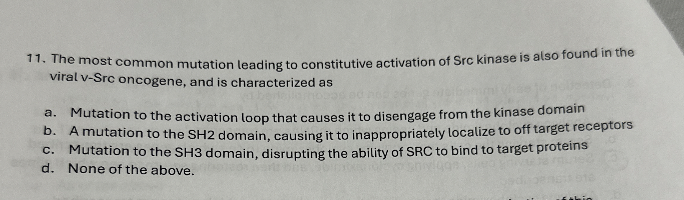 Solved The most common mutation leading to constitutive | Chegg.com