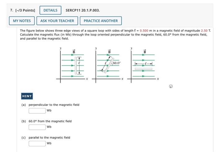 Solved The figure below shows three edge views of a square | Chegg.com