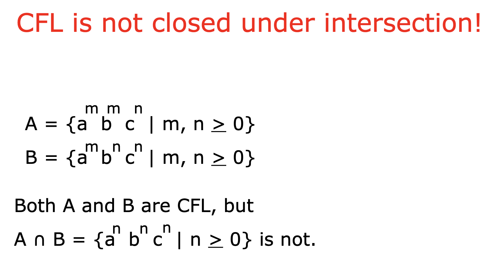 Solved Use the languages A & B to prove that CLF are not | Chegg.com