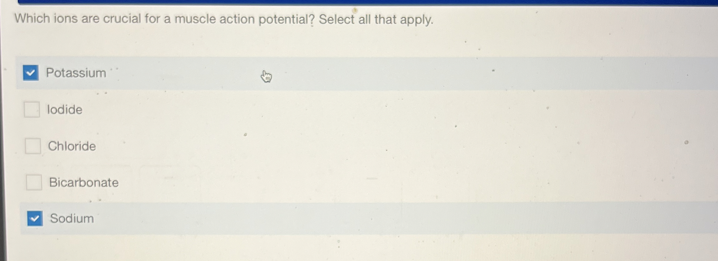 Solved Which ions are crucial for a muscle action potential? | Chegg.com