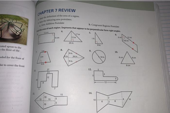 Solved CHAPTER 7 REVIEW Ar the definition of the area of a | Chegg.com