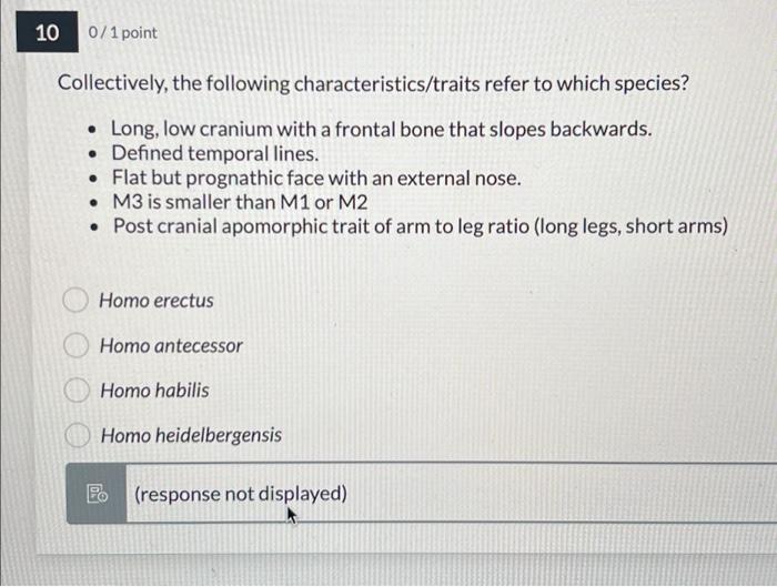 Collectively, the following characteristics/traits | Chegg.com