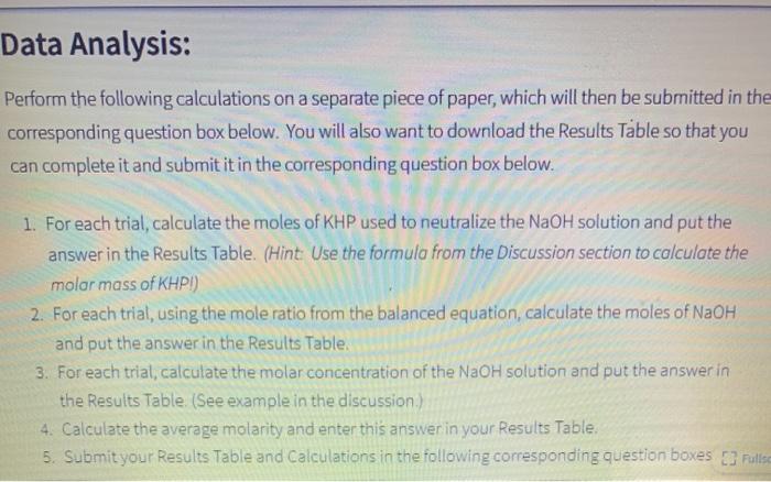 Solved Lab Activity 18: Standardizing a Solution of Sodium | Chegg.com