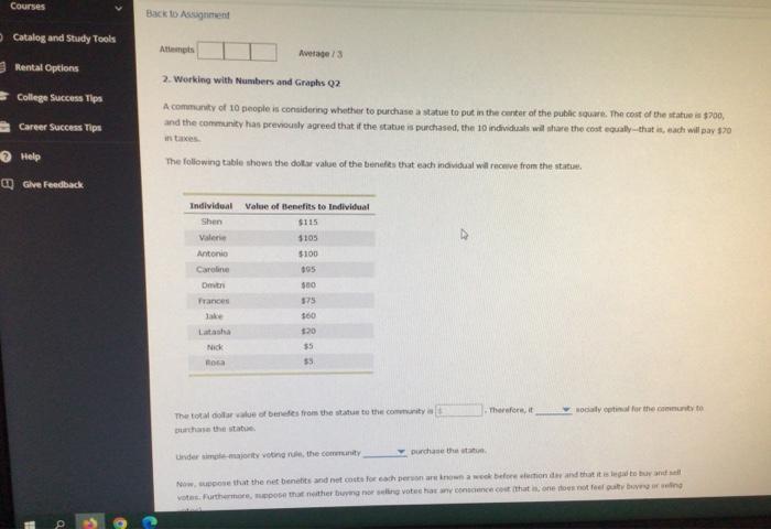 Solved 2. Working with Numbers and Graphs Q2. A communty of | Chegg.com