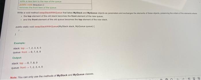 Solved ASAP Consider the following definitions of MyStack | Chegg.com