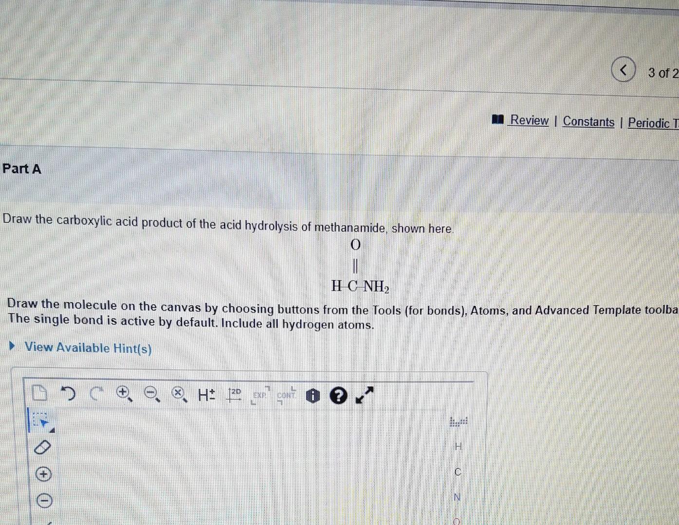 Solved 3 of 2 Review | Constants | Periodic T Part A Draw | Chegg.com