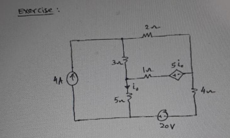 Solved Find i0 by mesh analysis method. and if you can, | Chegg.com