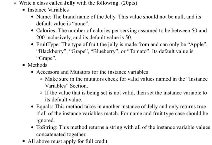 Solved Objective: Practice object-oriented principles by | Chegg.com