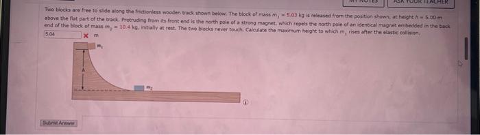 Solved Two biocks ace free to side along the frictionless | Chegg.com