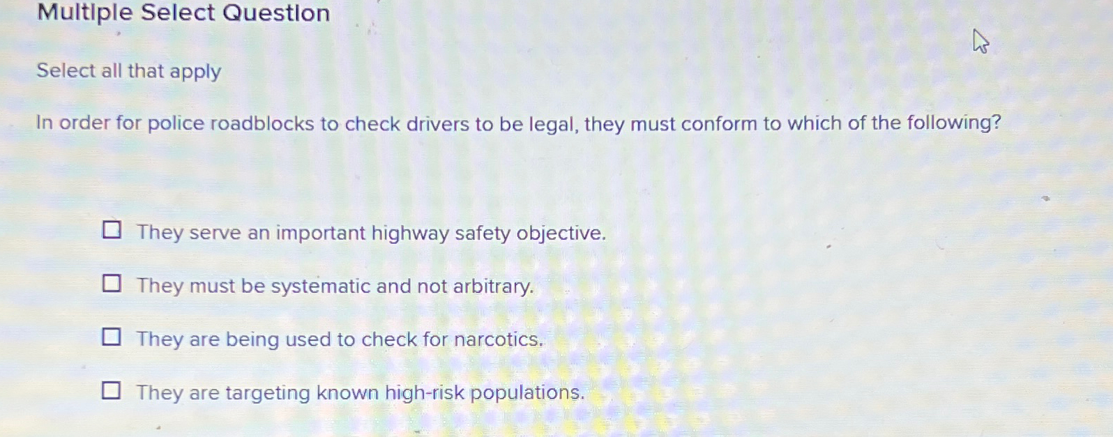 Solved Multiple Select QuestionSelect all that applyIn order | Chegg.com