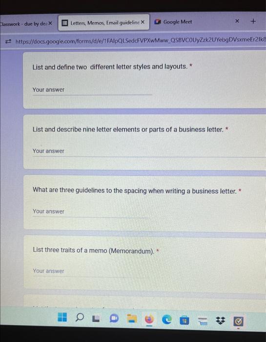 List and define two different letter styles and | Chegg.com