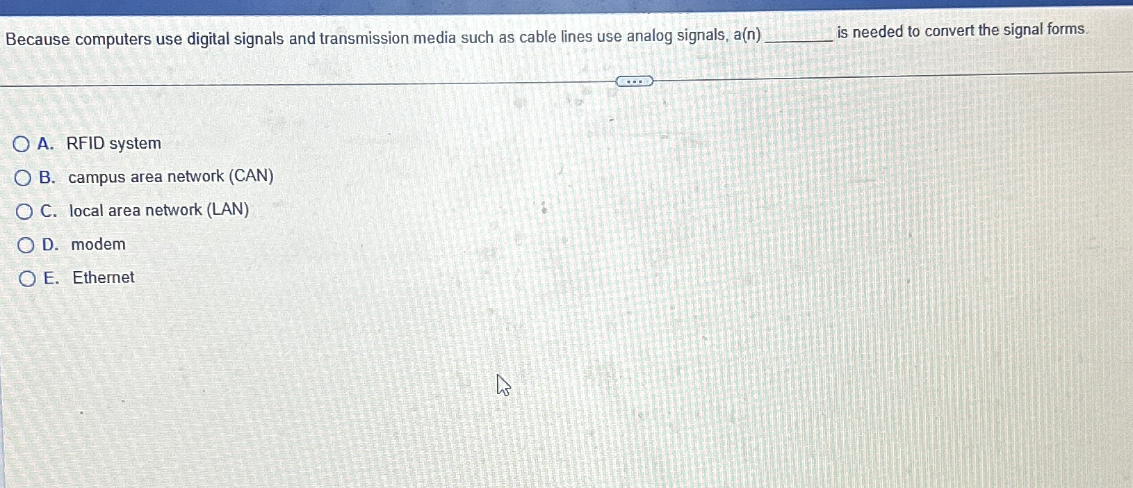 Solved Because computers use digital signals and | Chegg.com