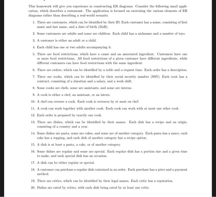 Solved Construct a relational schema for the ER diagram in | Chegg.com