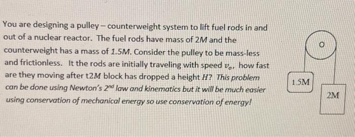 Solved You are designing a pulley - counterweight system to | Chegg.com