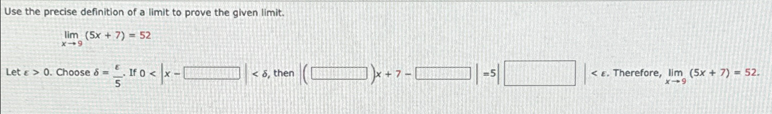 Solved Use the precise definition of a limit to prove the | Chegg.com