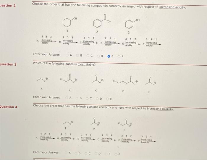 Solved Hestion 2 Choose the order that has the following | Chegg.com