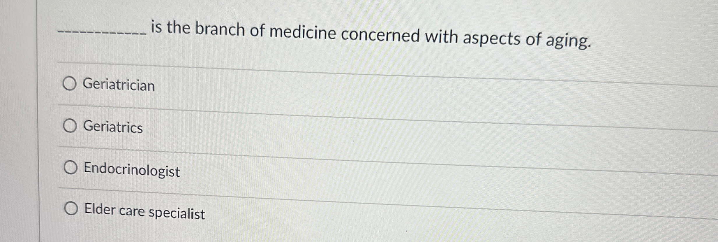 Solved ﻿is the branch of medicine concerned with aspects | Chegg.com