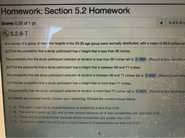 d) identify any unusual events. explain your | Chegg.com