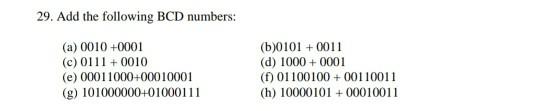 Solved 11001000 + 10100001 (4) 11001100 + 00100110 () 1000+ | Chegg.com