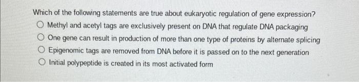 Solved Which of the following statements are true about | Chegg.com