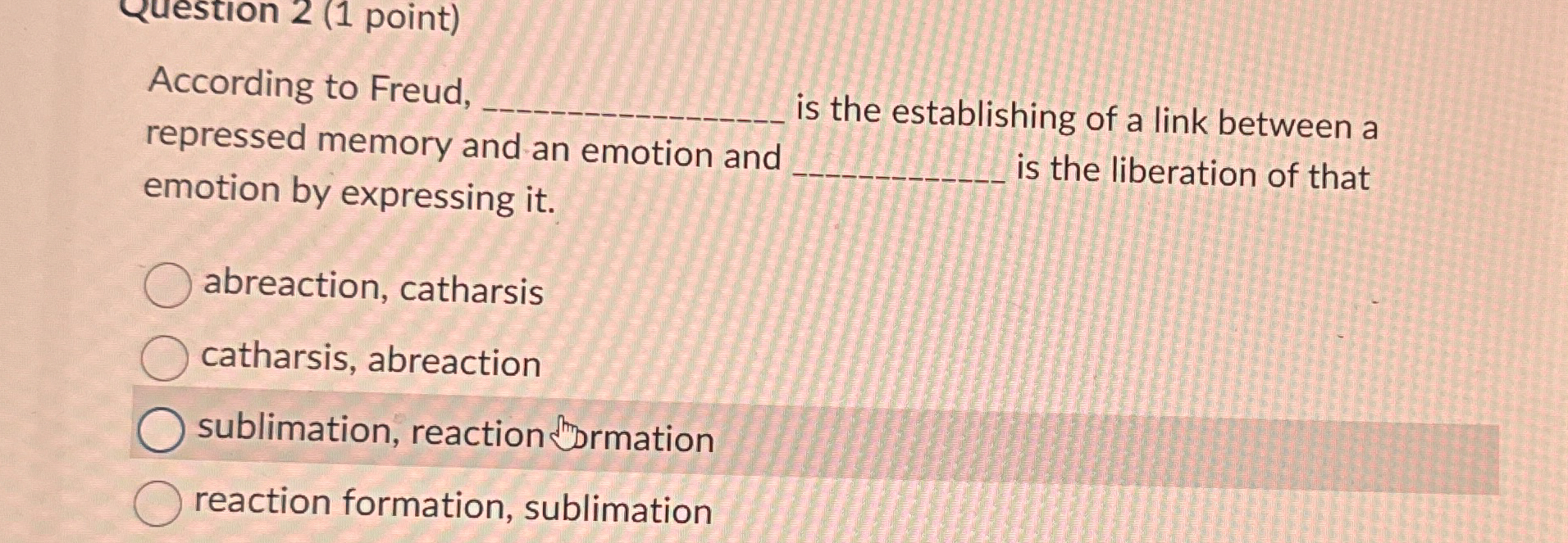 Solved According to Freud,repressed memory and an emotion | Chegg.com