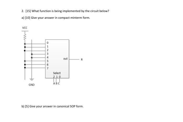 Solved 2 15 What Function Is Being Implemented By The 