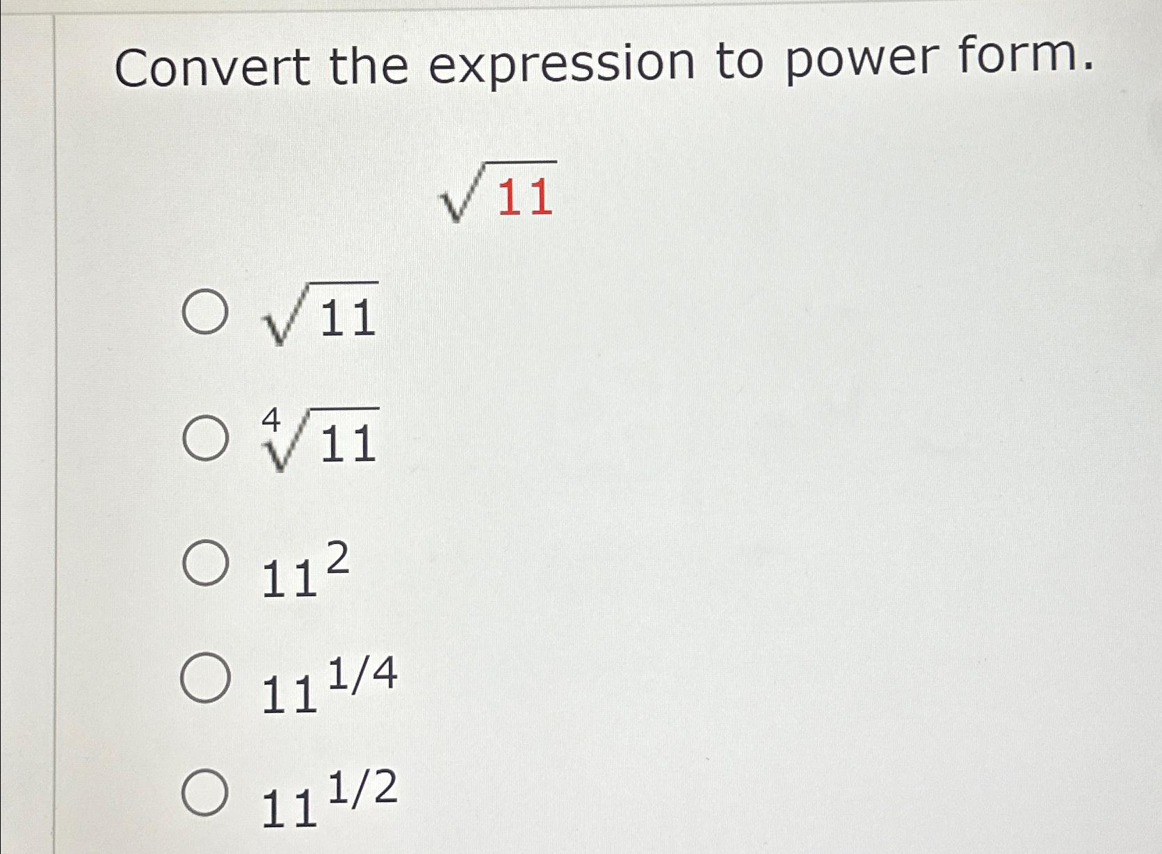 Solved Convert the expression to power | Chegg.com