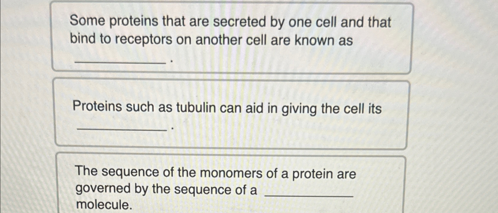 Solved Some proteins that are secreted by one cell and that | Chegg.com