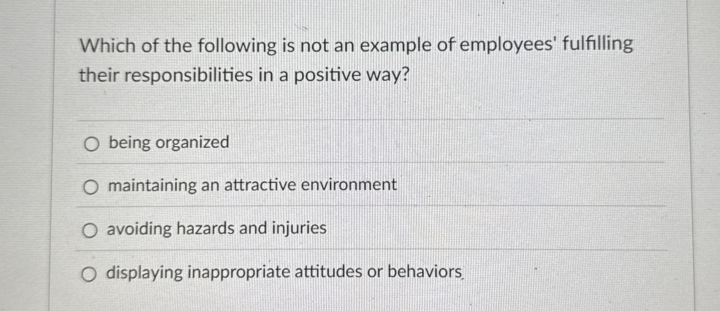 Solved Which of the following is not an example of | Chegg.com