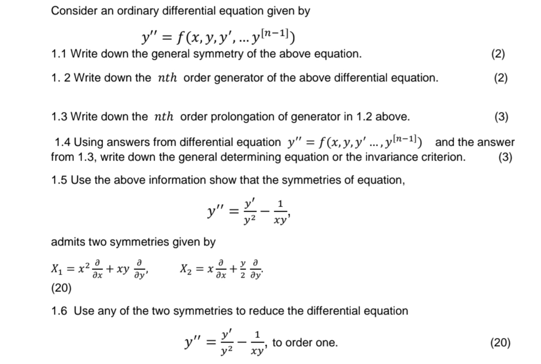 Solved Consider an ordinary differential equation given | Chegg.com
