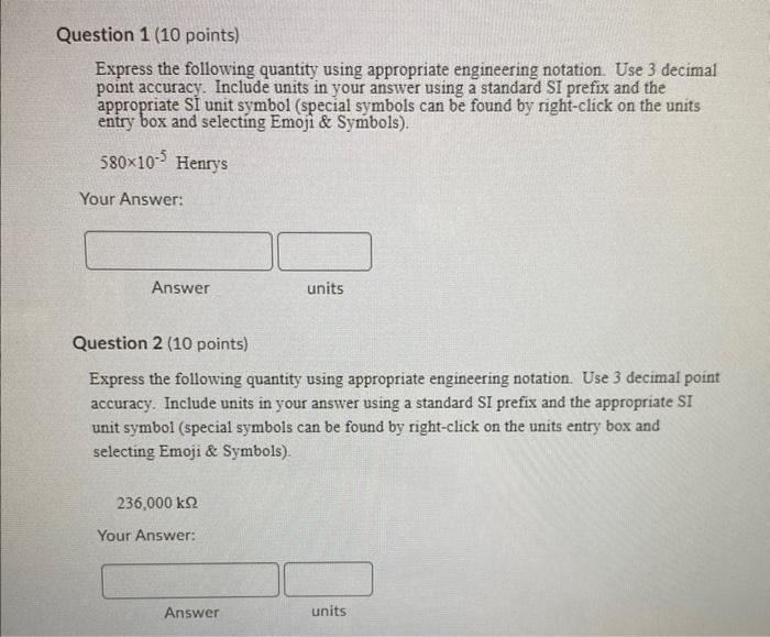 Solved Express the following quantity using appropriate | Chegg.com