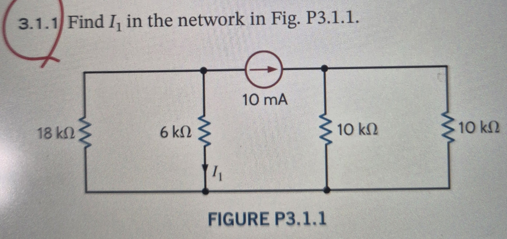 Solved 3.1.1 ﻿Find I1 ﻿in the network in Fig. P3.1.1.FIGURE | Chegg.com