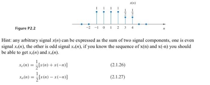 Solved (a) label the signal as a sequence with original | Chegg.com