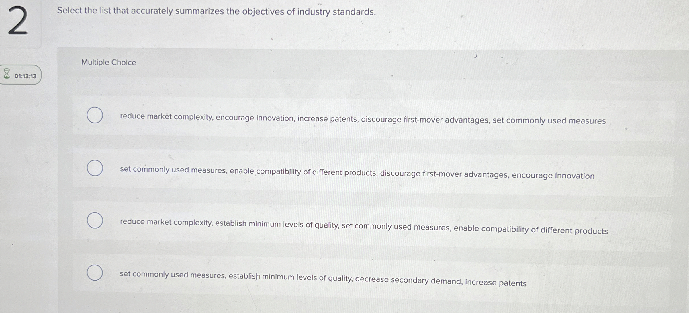 Solved 2Select the list that accurately summarizes the | Chegg.com