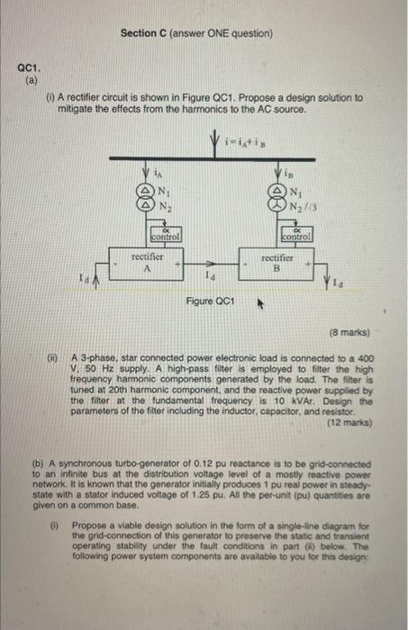 Section C (answer ONE question) 2C1. (a) (i) A | Chegg.com