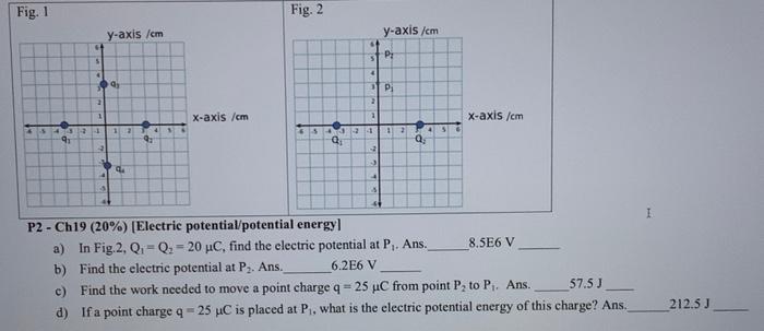 Solved P2 - Ch19 (20%) [Electric potential/potential energy] | Chegg.com
