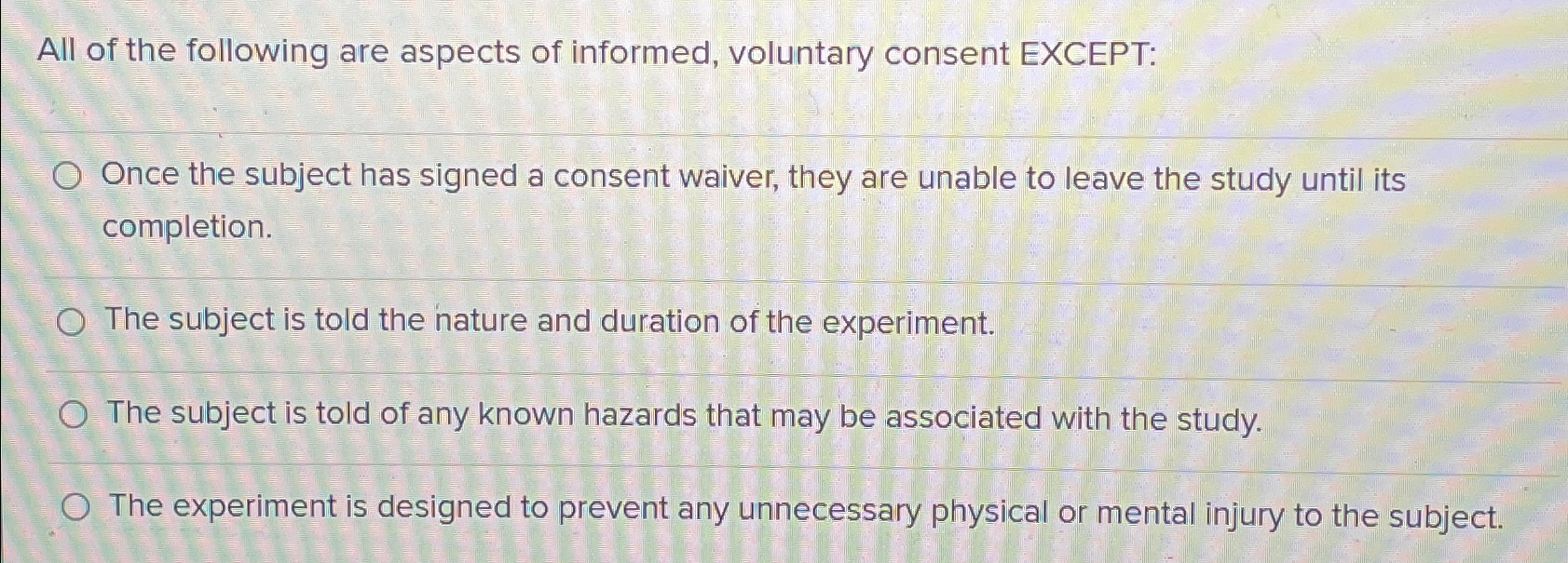 Solved All of the following are aspects of informed, | Chegg.com