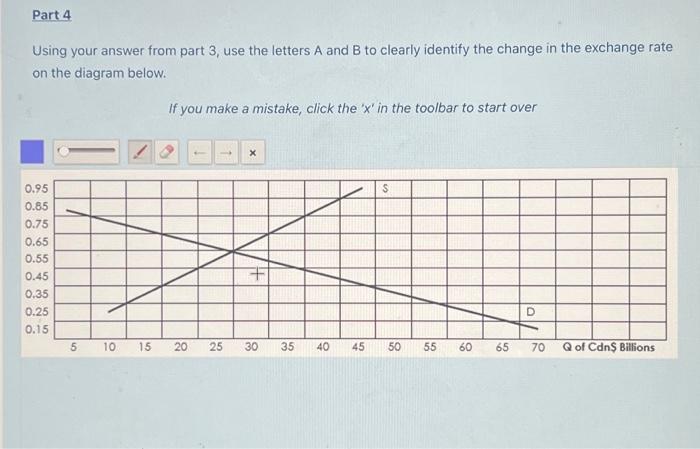 Using your answer from part 3 , use the letters A and | Chegg.com