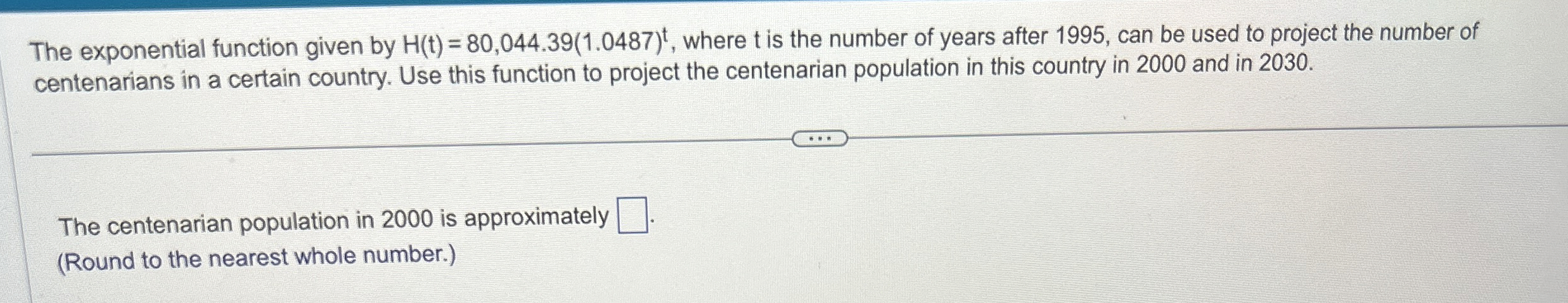 Solved The exponential function given by | Chegg.com