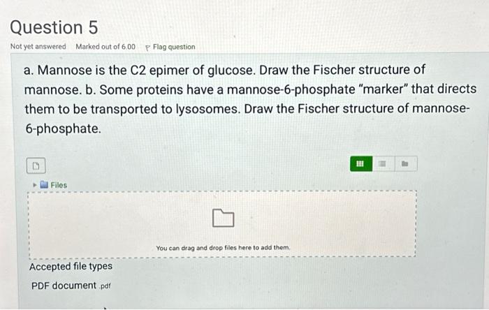 Solved a. Mannose is the C2 epimer of glucose. Draw the | Chegg.com
