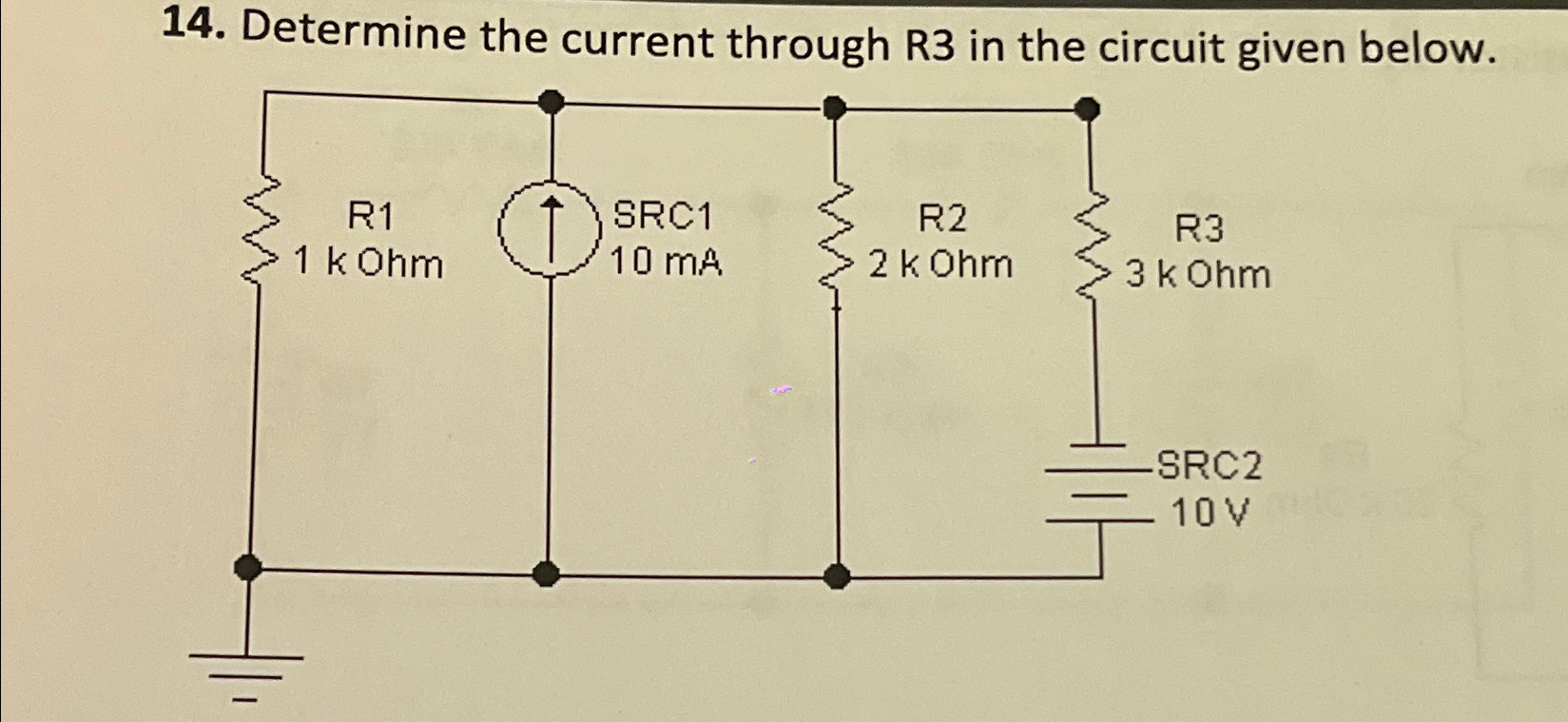 Solved Determine The Current Through R3 ﻿in The Circuit