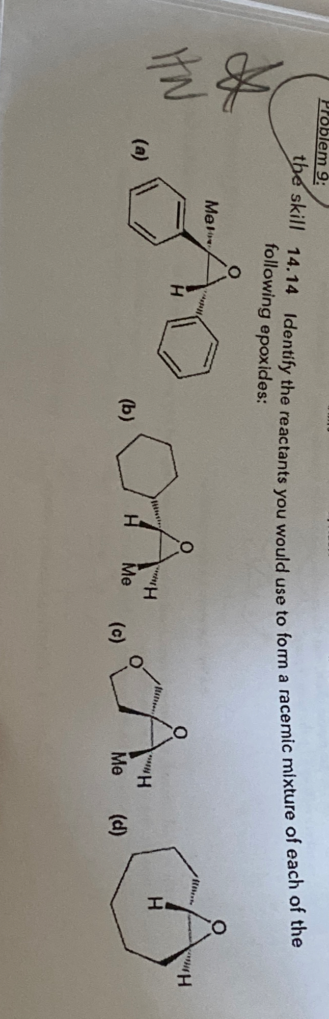 the skill 14.14 ﻿Identify the reactants you would use | Chegg.com
