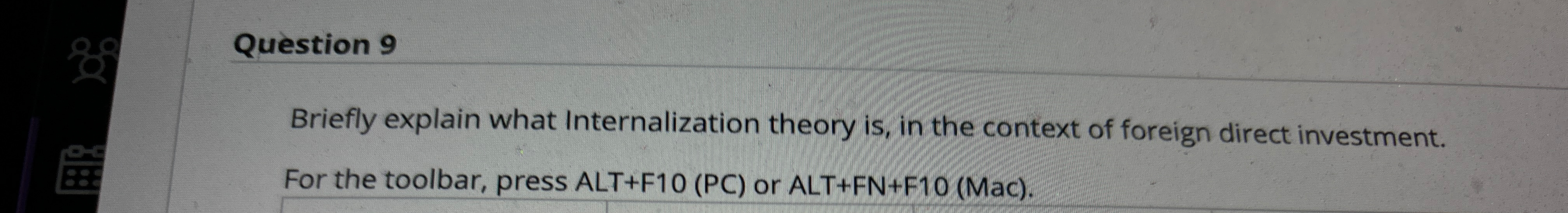 Solved Question 9Briefly explain what Internalization theory | Chegg.com