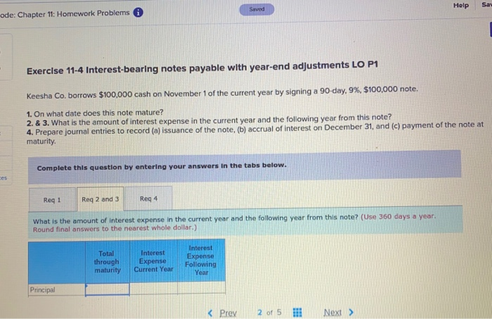 Solved Help Say Saved ode: Chapter 11: Homework Problems | Chegg.com