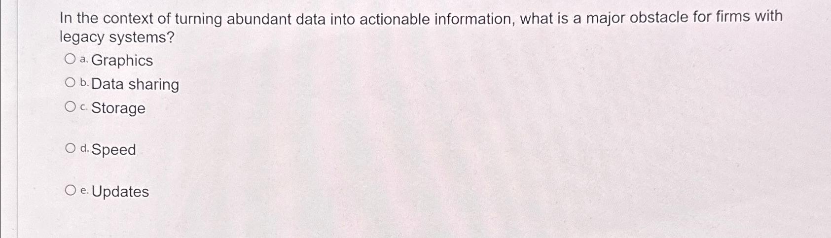 Solved In the context of turning abundant data into | Chegg.com